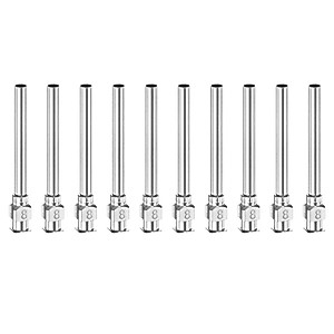 HARFINGTON 10pcs 8Gauge Stainless Steel Dispensing Needles, 1 1/2" All Metal Glue Needle Tube Blunt Tips Luer Lock for Thick Liquids, Ink, Glue, Lab Use
