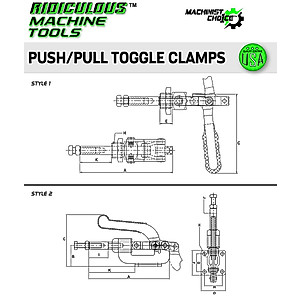 850LB M10 P=1.5 FLG BASE STRAIGHT LINE CLAMP METRIC THREAD