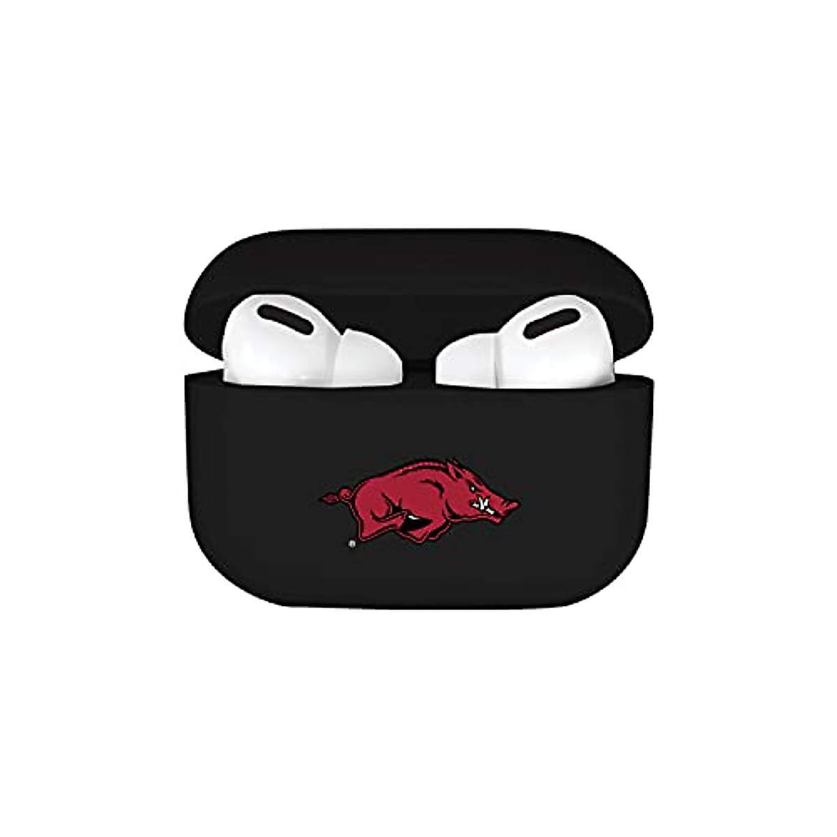 OTM Essentials Officially Licensed University of Arkansas - Fayetteville Razorbacks Earbuds Case - Black - Compatible with AirPods PRO