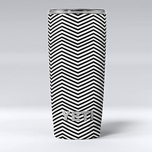 Design Skinz Slate Black Chevron with Translucent Backing - Skin Decal Vinyl Wrap Kit Compatible with The Yeti Rambler Cooler Tumbler Cups