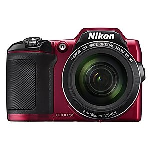 Nikon COOLPIX L840 Digital Camera with 38x Optical Zoom and Built-In Wi-Fi (Red)