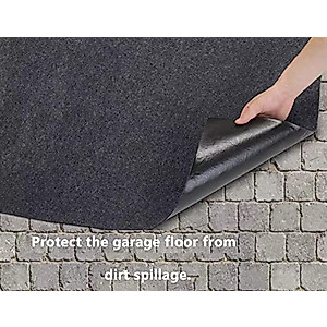 Large 61*39Inch - Oil Absorbent Garage Floor Mat and Mechanic Pad - Protects Floor from Spills, Drips, Splashes and Stains | Washable, Cut to Size, Non Slip and Waterproof Backing Layer