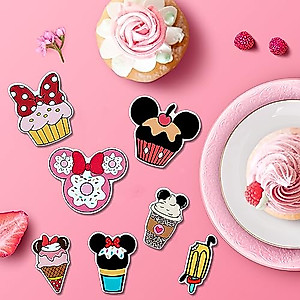 Food Cute Magnets Set for Fridge, Funny Sweets Mouse Refrigerator Kitchen Locker Whiteboards Cruise Car Magnet Decorations Stickers for Carnival Party Home Magnetic SuSpplies Favors (7PCS)