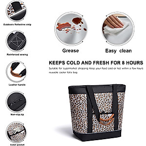 TIIOCTI Cooler Bags Insulated Leak Proof Large Reusable Grocery Tote Bags Women Breastmilk Storage Keep Food and Drink Cold or Hot and Fresh Apply to Delivery Travel Picnic Bag