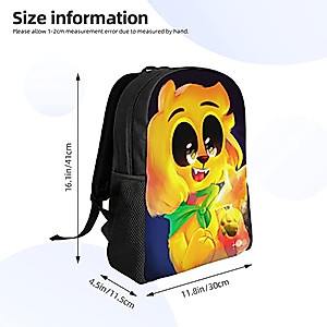 Hei Bai.JZQ Outdoor Durable Multifunction Casual Canvas Bag Cartoon Backpack Daypack Bookbag