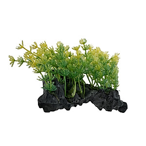 Gingerbread Pet Supply Wide Plastic Aquatic Plant with Large Weighted Base