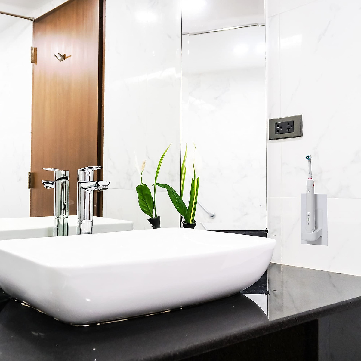 ProofVision TBCharge PV10 in-Wall Electric Toothbrush Charger Compatible with Oral B & Braun Toothbrushes