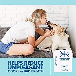 For-Bid for Dogs and Cats | Stool Eating & Coprophagia Deterrent | Dog & Cat Food Powder Additive to Prevent Dogs from Eating Poop | Safe for Your Pets | Vet Recommended Formula for Anti-Coprophagia