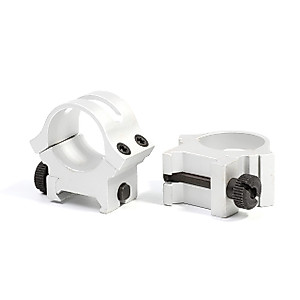 Lightweight Stainless Chrome Silver Rifle Scope 3-9x32 for 10/22 Sporter 1022 22 Auto with Weaver Style Scope Rings