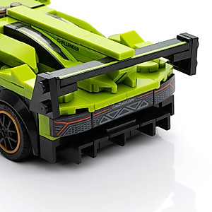 Block Builder Lambo Racing Car Building Block Set (348 Pieces). Racing Car Building Blocks for Kids and Adults