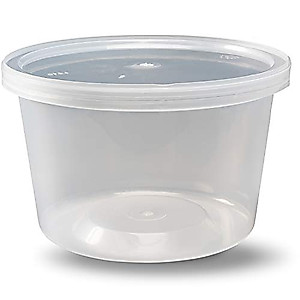 DuraHome - Deli Containers with Lids Leakproof - 40 Pack BPA-Free Plastic Microwaveable Clear Food Storage Container Premium Heavy-Duty Quality, Freezer & Dishwasher Safe (16 oz.)