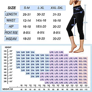 we fleece 3 Pack Black Capri Leggings for Women-Soft High Waisted Tummy Control Non See Through Workout Running Yoga Pants(A-3 Pack-Black,Black,Black,2XL-3XL)