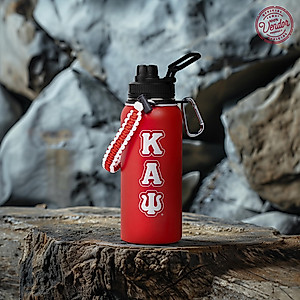 BBGreek Kappa Alpha Psi Fraternity Paraphernalia - Official Vendor - 32oz Rugged Tumbler with Paracord Carabiner - Nupe