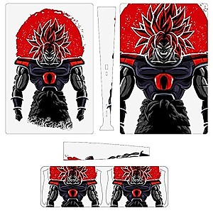 PlayStation 5 Digital edition version sticker protective cover, Legendary Rising Sun ps5 controller protective shell (compatible with ps5 Digital edition)