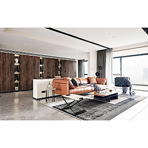 Dimoon Wood Wallpaper Brown Dark Wood Contact Paper Brown Wood Plank Wood Peel and Stick Wallpaper Removable Rustic Wood Grain Self Adhesive Vintage Distressed Texture Desk Vinyl Roll17.7 x78.7''