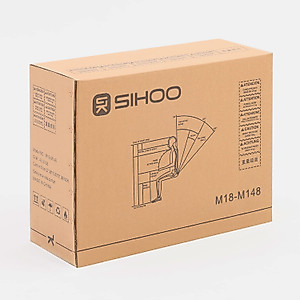 SIHOO Ergonomic Office Chair, Big and Tall Office Chair, Adjustable Headrest with 2D Armrest, Lumbar Support and PU Wheels, Swivel Computer Task Chair for Office, Tilt Function Computer Chair