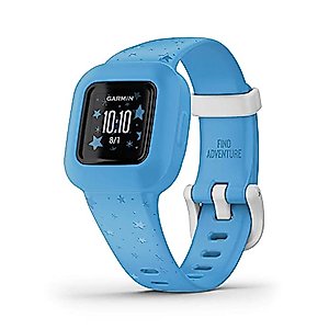 Garmin vivofit jr. 3 Swim-Friendly Fitness Tracker for Kids - Blue Stars (Renewed)