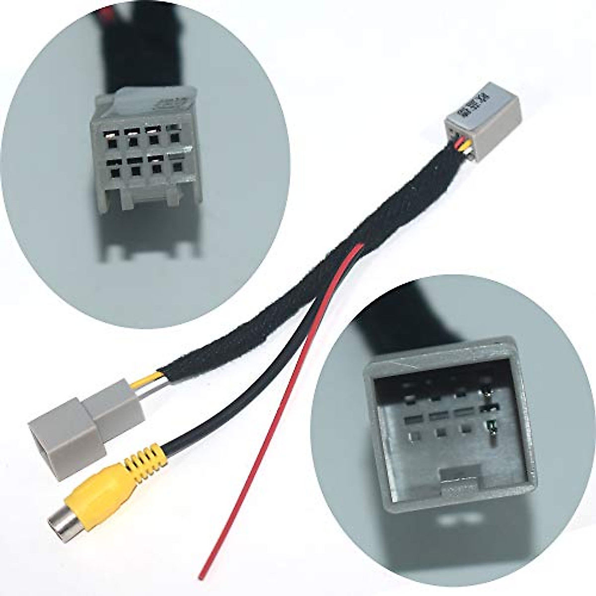 Strpump 8 Pin Car Rear View Backup Reverse Camera Adapter RCA Cable for Mitsubishi Outlander ASX GF GG ZJ 2013-2020 Original Factory Screen Video Input