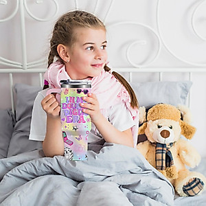 NIAXAUYT Iridescent Birthday Gifts for 10 Year Old Girls, in My Double Digits Era Tumbler 40oz, 10th Birthday Gifts for Ten Year Old Girl Birthday Music Cup