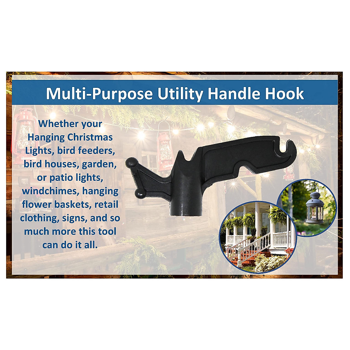 JSP Manufacturing Green & Red Plastic Utility Handy Hook - Screw On Pole Attachment Hook- 2 Kit