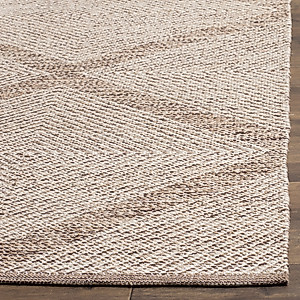 SAFAVIEH Montauk Collection Area Rug - 10' x 14', Beige, Handmade Cotton, Ideal for High Traffic Areas in Living Room, Bedroom (MTK821E)