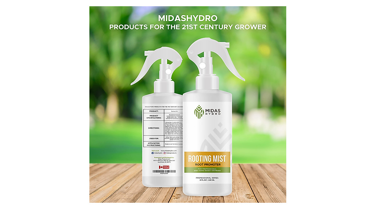 MIDASHYDRO Rooting Spray: Boost Plant Cloning & Root Growth