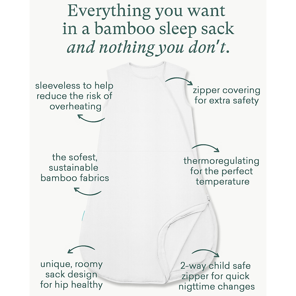 PurComfy Supersoft Sleep Sack 0.5 TOG, Premium Bamboo Viscose Baby Sleeping Bag, Lightweight Sleepsack 6-15 Months