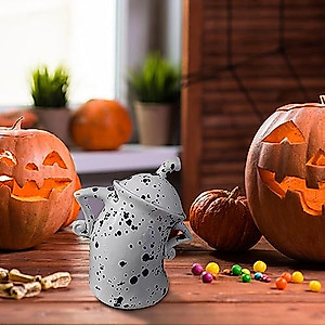 KALKIAM Canister With Attitude | Large Ceramics Jar with Lid | Cute Food Storage Jar with Airtight Lid for Kitchen | Perfect for Coffee Tea Sugar Spices and Halloween Decorations