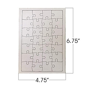 ArtCreativity Blank Puzzles for Kids, Set of 12, Fun DIY Arts and Craft Activity for Children, Make Your Own Puzzle Kit, Birthday Party Favors, Goodie Bag Fillers for Boys and Girls