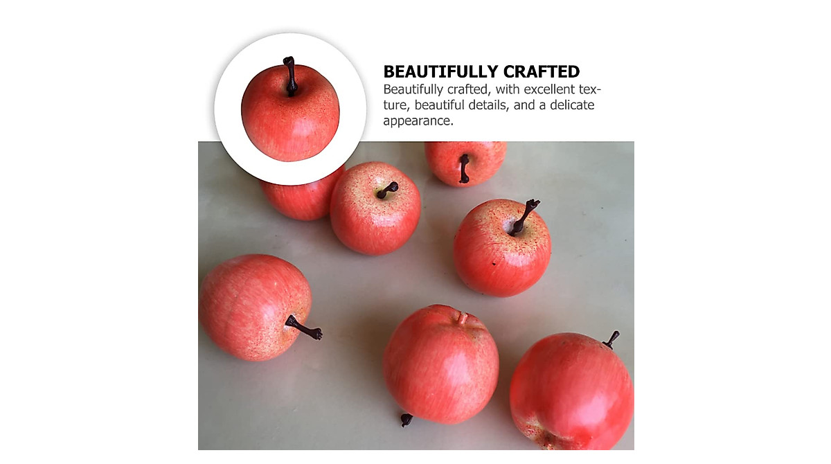 Ipetboom 30pcs Artificial Apple Fruit Simulated Apples Model DIY Supply ...