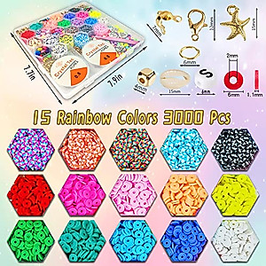 Flat Clay Beads for Jewelry Bracelet Making Kit,6mm Flat Polymer Heishi Beads DIY Arts and Crafts Kit with Smiley Face Letter Bead,Gifts Toys for Girls Age 6-12