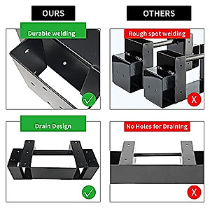 Foozet Firewood Rack Outdoor with Wood Screws Log Rack Heavy Duty Steel Adjustable to Any Length Station Firewood Bracket Kit Black Medium