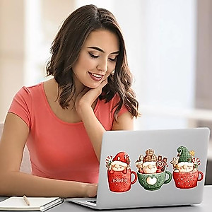 KJMYYXGS UV DTF Christmas Cup Wrap Transfer Sticker, 5 Sheets Gnome Rub On Transfers UV DTF for 16oz Glass Cup Gnome Rub On Transfers for Furniture Crafting Decorative Stickers for Glass Cups