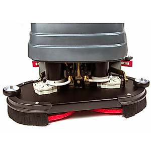 SUNMAX RT120 34" Self-Propelled Commercial Floor Scrubber Machine - 33-Gal Tank, Dual Brushes, Battery Powered, High Efficiency for Large Areas