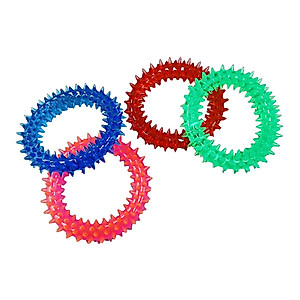 Whigetiy Pet Ring-Shape Molar Rod Durable Chew Toy Puppy Teething for Teething Cleaning Dog Ring Chew Ring Toy Teeth Cleaning Dog Teething Toy for Teeth Cleaning