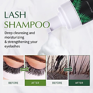 ARISON LASHES Eyelash Shampoo Cleanser Extension Kit︱Mousse Lash Cleanser for Extensions︱Reusable Mascara Brush︱100ml/3.38 fl.oz