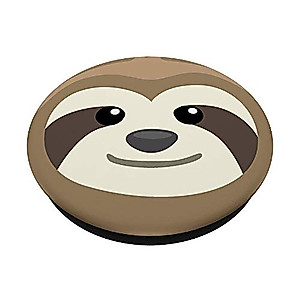 Lazy Funny Sleepy Sloth Face PopSockets PopGrip: Swappable Grip for Phones & Tablets