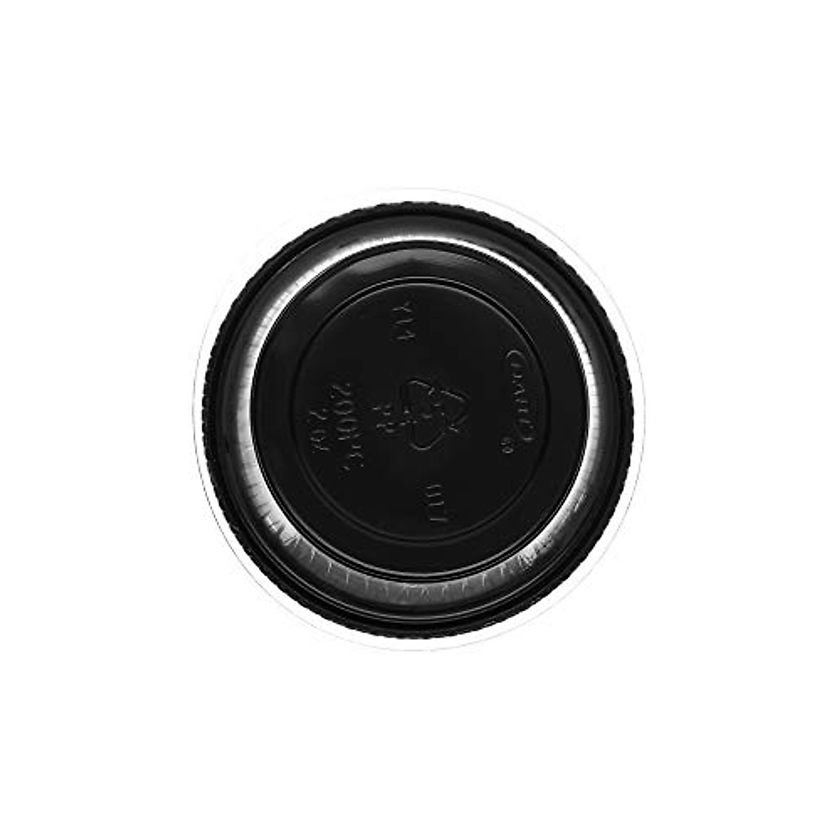 2 Oz Leak Proof Black Plastic Condiment Souffle Containers with Lids - Plastic Black Portion Cups with Plastic Lid Perfect for Sauces, Samples, Slime, Jello Shot, Food Storage (2 Ounce) (125)