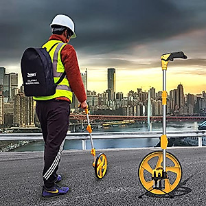 Zozen Distance Measuring Wheel in Feet and Inches, Collapsible Measure Wheel Imperial Industrial Measuring Wheel with Backpack and Tape Measure