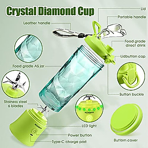 Portable Blender, Personal Size Blender for Smoothies, Freshly Squeezed Juices, Milkshakes and Baby food, Mini Blender 20 oz BPA Free, Suitable for Outdoor Sports, Family, Travel. (yellow)