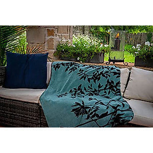 Denali Ultimate Comfort Floral Throw Blanket, Plush, Hand-Stitched, Super Cozy Blankets Made in The USA, Branches