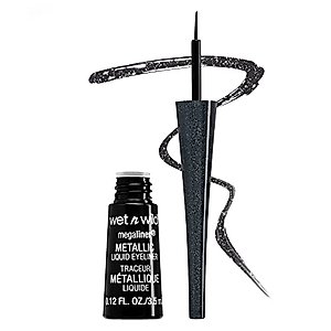 wet n wild MegaLiner Liquid Eyeliner - Metallic, Cosmic Black