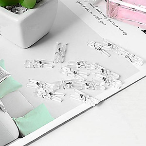 Houchu Clothespins for Towel Socks Wind-Proof Laundry Supplies Hanging Home Supplies Airer Clothesline Accessory Clothes Pegs(2.5cm 20pcs)