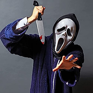 VZQI Michael Myers Knife 2Pcs Classic Halloween Blood Knife Horror Butcher Knife Props