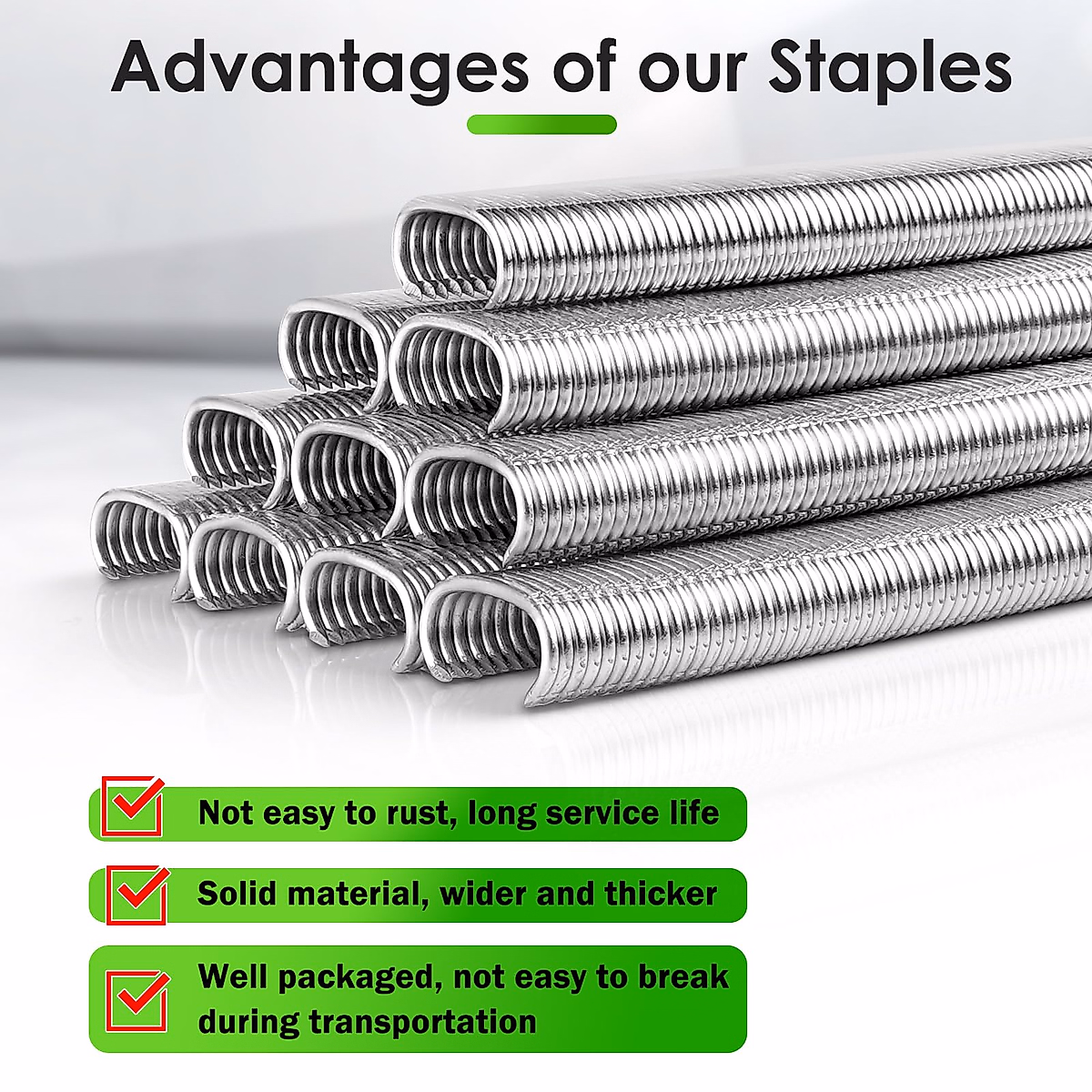 SC760 16 Gauge 1/2-Inch Crown 304 Stainless Steel C Ring Staples 18,000 PCS/Box for SC760/C-760 Series Hog Ring Gun C Ring Tool