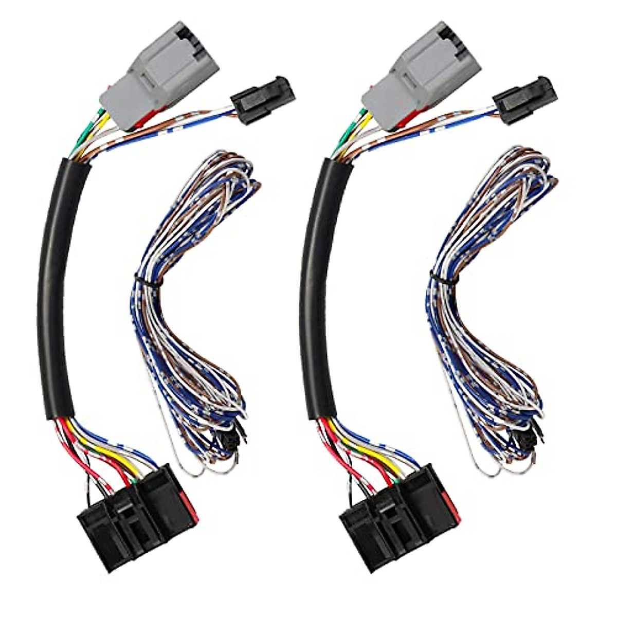 2 Pcs Tow Mirrors Adapter Harness Fit for Ford F150 Truck 2015-2018 Mirrors Conversion Wiring 8 pin to 22 pins Connector