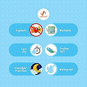 Umanac Baby Waterproof Crib Sheet | Green, Large (39 in x 55 in) - Bed Pad, Bed Wetting Mattress Pad, Washable, Reusable Incontinence Underpads Sheet Protector for Toddler, Children and Adults