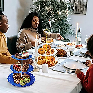 2 Set of Plastic 3-Tier Cupcake Stand Cupcake Holder,Desert Stands Set,Tiered Serving Tray, Cupcake Tower Display Dessert Cookie Candy Buffet Holder for Tea Party, Baby Shower and Wedding Carnival