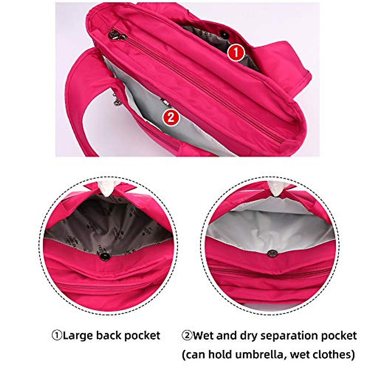 MINTEGRA Nylon Women Fashion Large Tote Shoulder Handbag Waterproof Work Bag Functional Clinical Bag