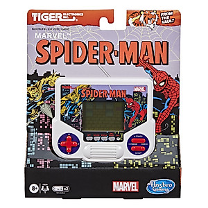 Hasbro Gaming Tiger Electronics Marvel Spider-Man Electronic LCD Video Game,Retro-Inspired 1-Player Handheld Game,Ages 8 and Up